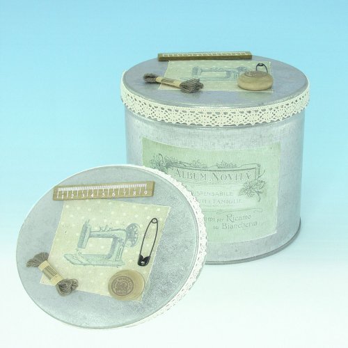 METAL SEWING BOX ROUND - LACE | Gifts Ideas for Him & Her for any ...
