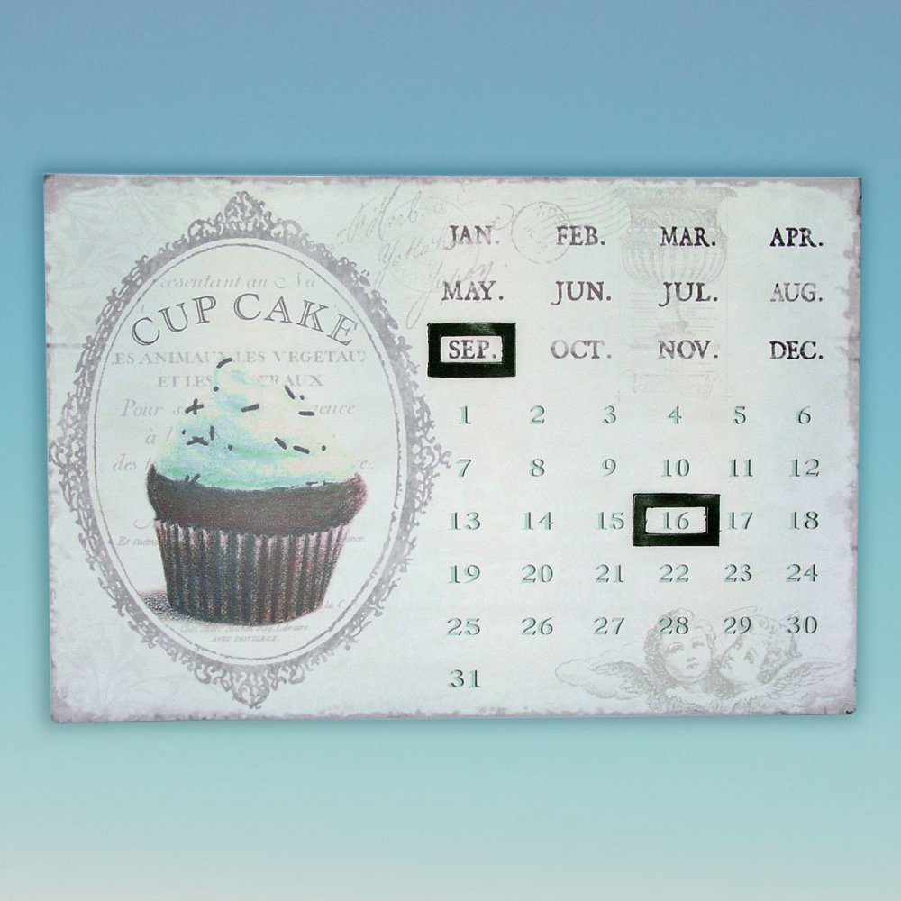 METAL LIGHT BLUE CUPCAKE CALENDAR | Gifts Ideas for Him & Her for any ...
